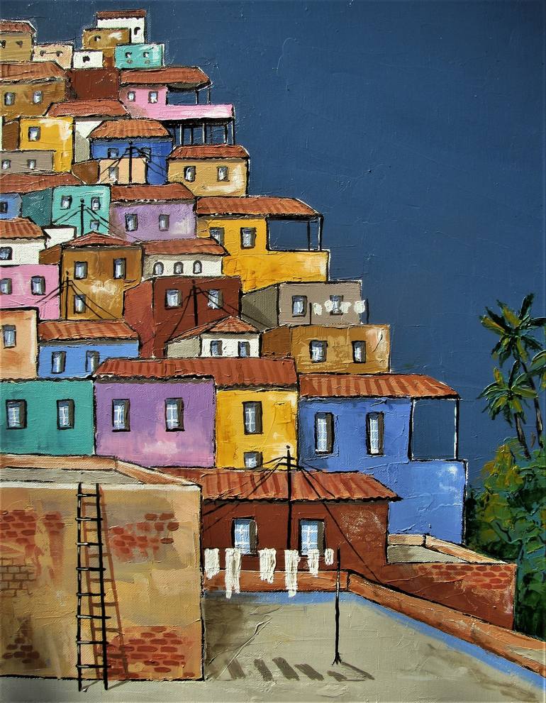 Favela Painting 7 Rio de Janeiro Painting by Patrick Bornemann ...