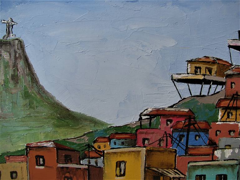 Favela Street Colors, Brazil Painting by Patrick Bornemann | Saatchi Art