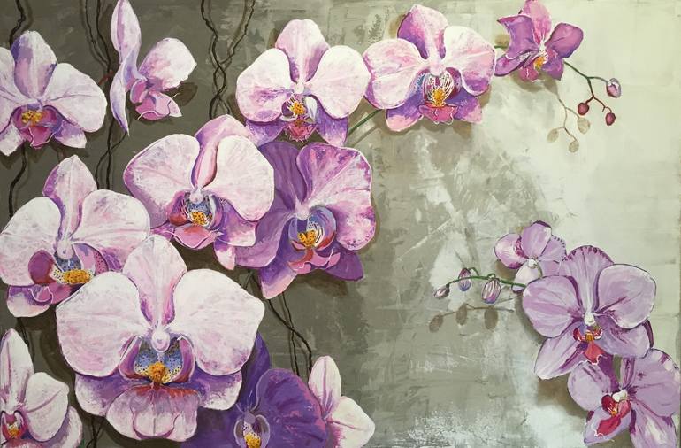 Zen Orchids of Wisdom Painting by Patrick Bornemann | Saatchi Art