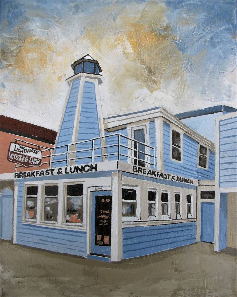 Sausalito, Breakfast before the Storm Painting by Patrick Bornemann ...
