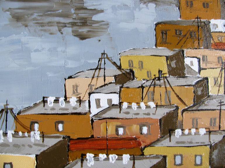 Favela Babilonia, Pão de Açúcar Painting by Patrick Bornemann | Saatchi Art