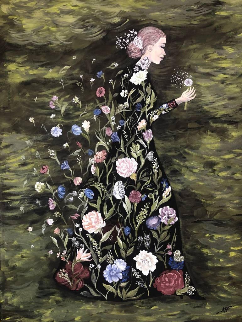 Spring Girl Painting by Nataliya Hutsul | Saatchi Art