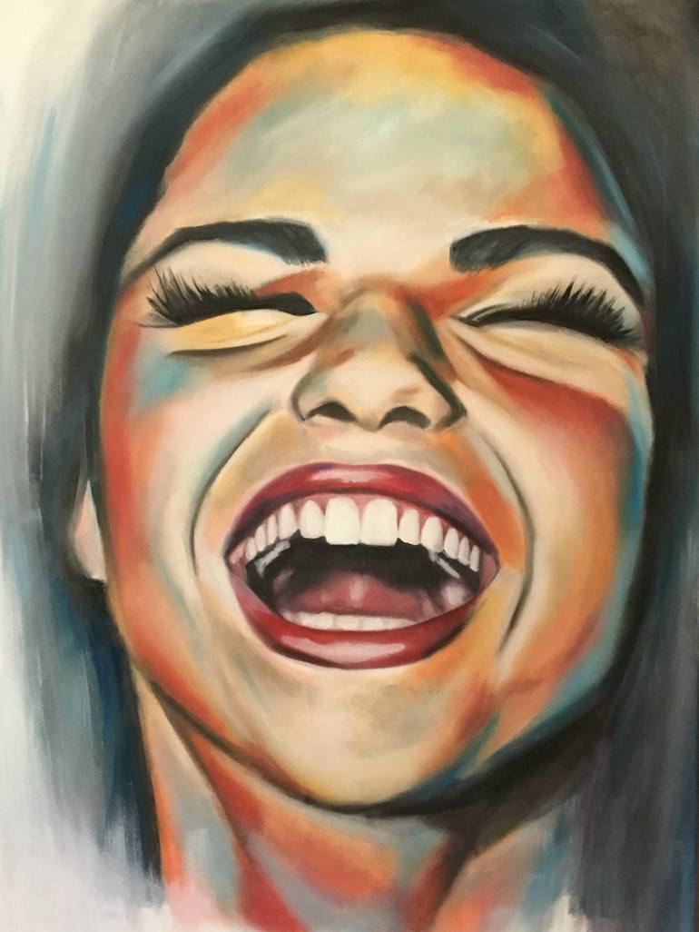 Laughing out Loud (SOLD) Painting by Noortje Sala | Saatchi Art