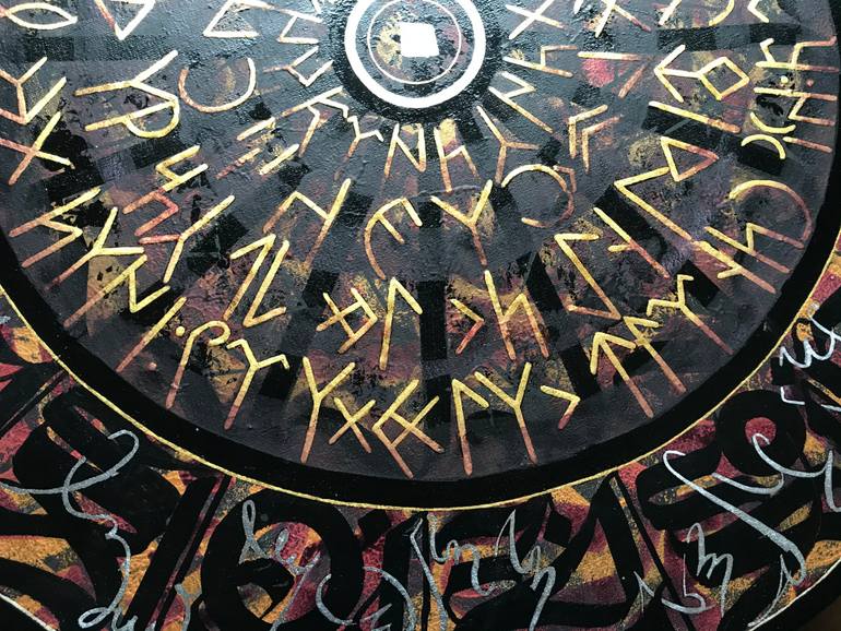 The Mystery of Central Asia, 2020. Calligraffiti, Turkic runes Painting ...