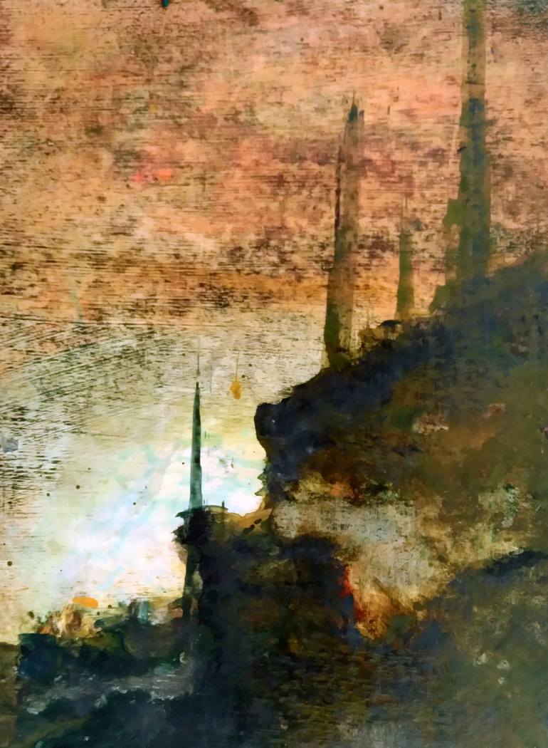 Dying sun Painting by ABCD IV | Saatchi Art