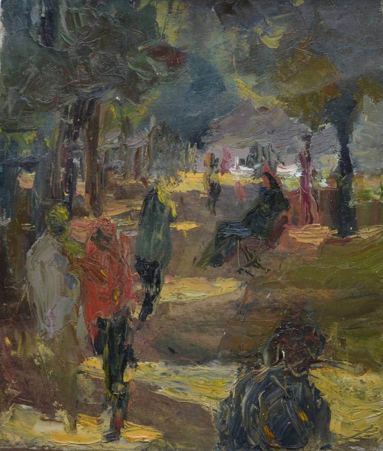 evening showers Painting by Dmitriy Litvinenko | Saatchi Art