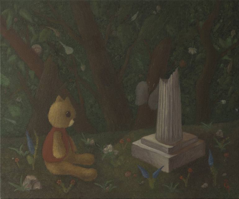 The Remains of a Column Painting by Eduard Andrei Simion | Saatchi Art