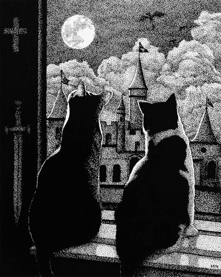 Cats of Camelot Drawing by David Fisher | Saatchi Art