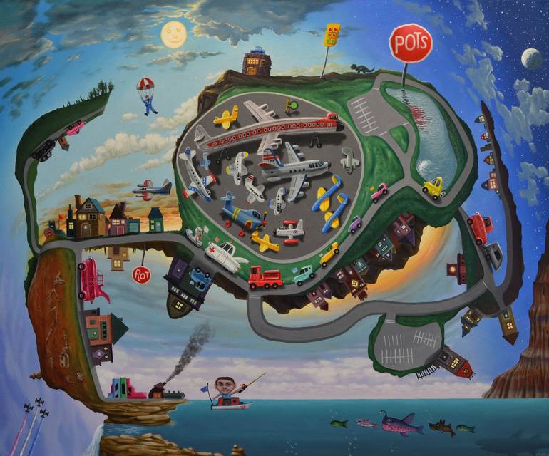 The Whole World Painting by David Fisher | Saatchi Art