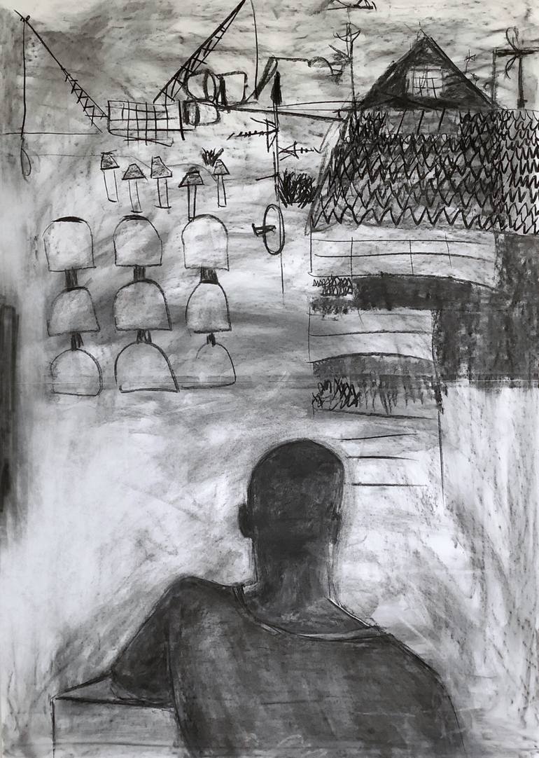 Shoreditch Drawing by Kasem Kharsa | Saatchi Art