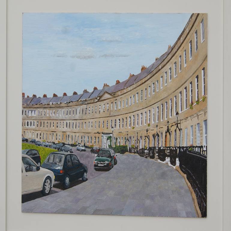Bath Crescent Painting by Frank Austin | Saatchi Art