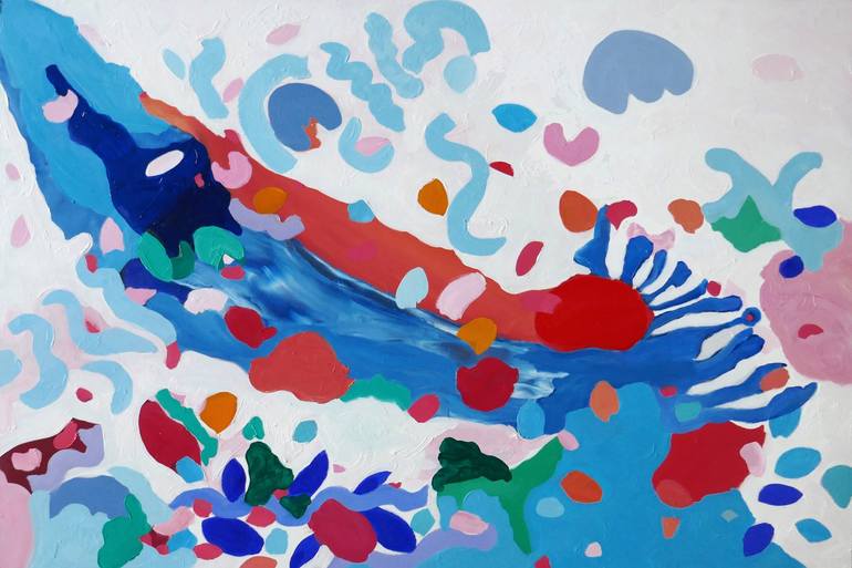 Whale Sighting Painting by Valerie Erichsen Thomson | Saatchi Art