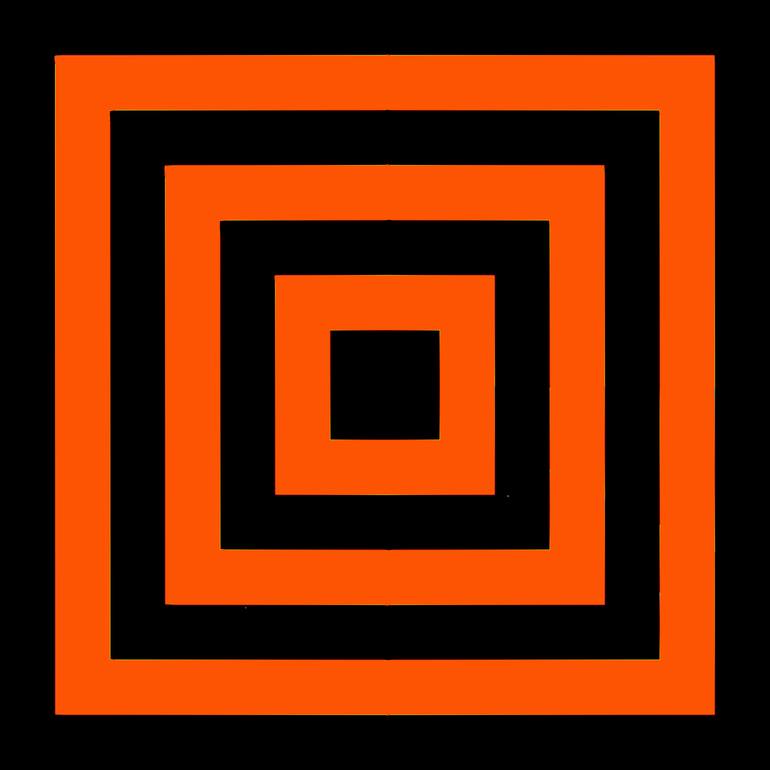 Orange Pyramid Painting by Serge Gromoff | Saatchi Art