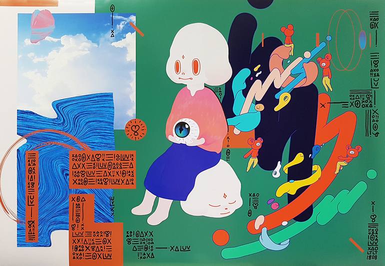 Wait & Look Collage by Banakido Moho | Saatchi Art
