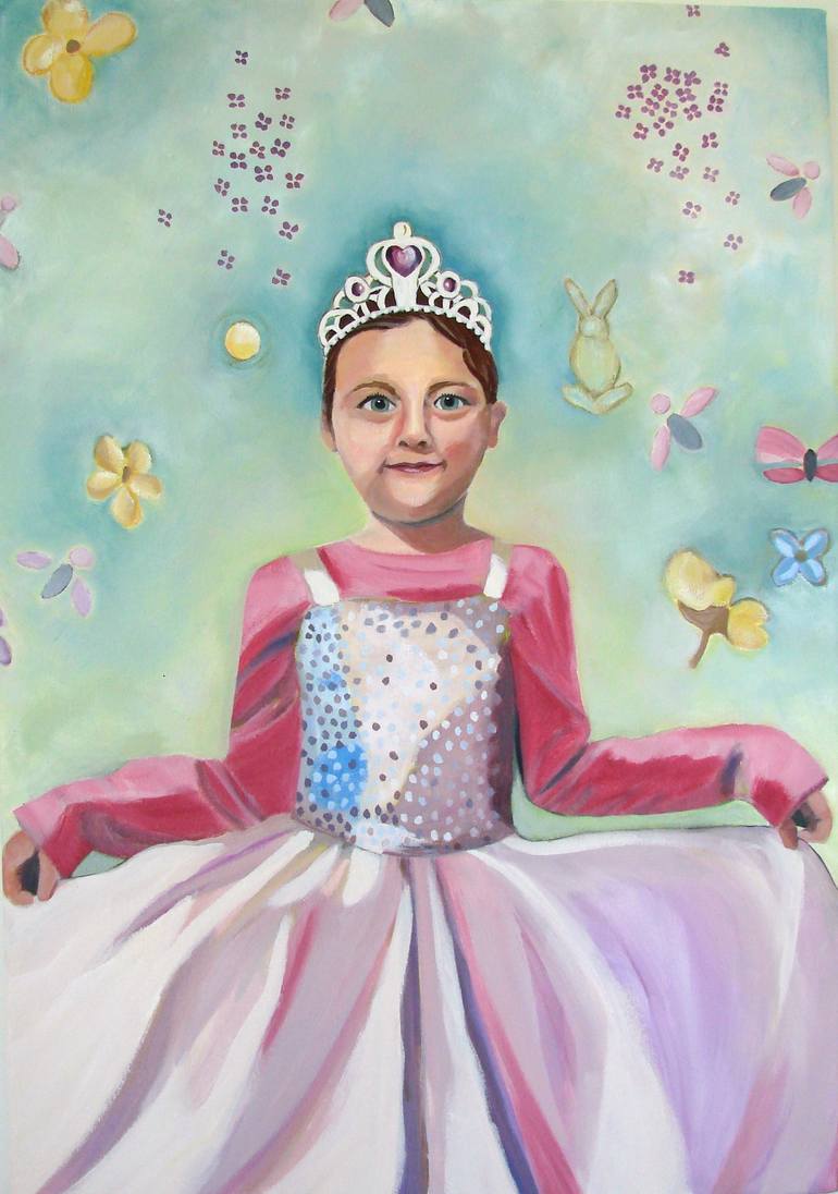 Princess of Nature Painting by Helene English | Saatchi Art