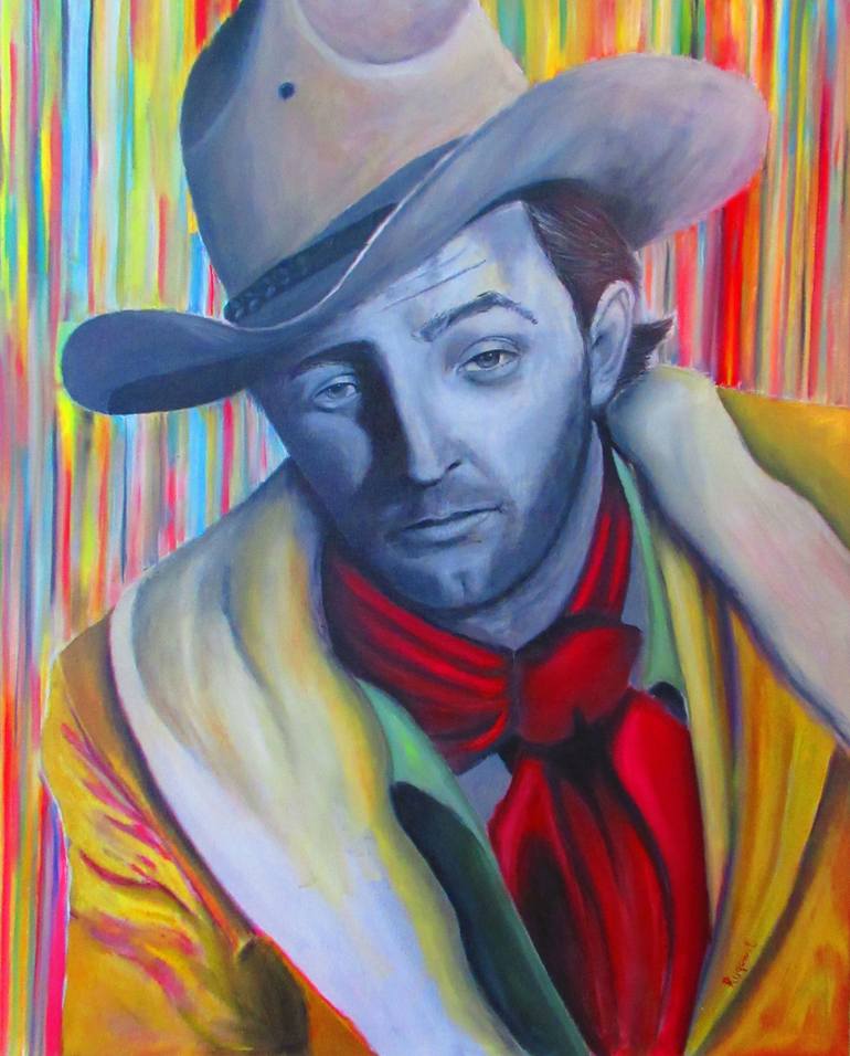 Portrait of R. Mitchum Painting by Davor Duke artstudio | Saatchi Art