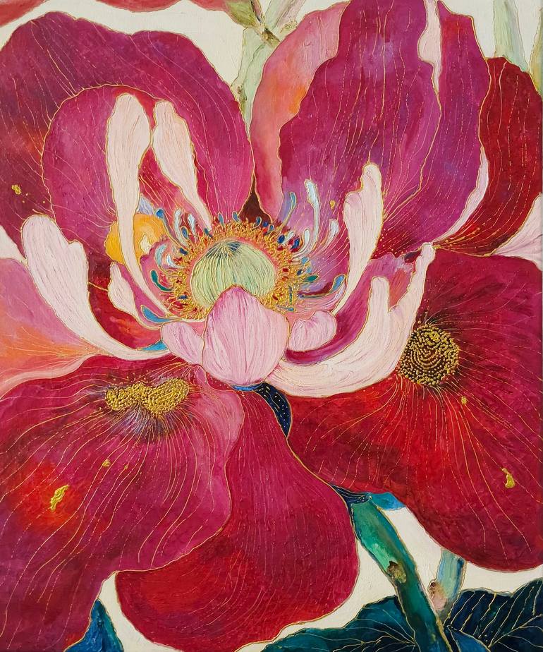 Ethereal Bloom No. 7 Painting by Jie Song | Saatchi Art