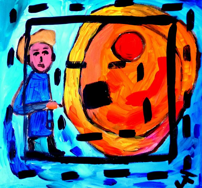 Jard's dream of oranges Painting by Iva Folajtarova | Saatchi Art