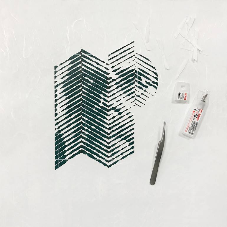 Untitled (Chuck Close) Collage by Hyun Yoo | Saatchi Art