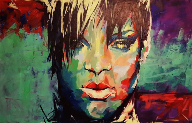 Rihanna Painting by Iris Kessler | Saatchi Art