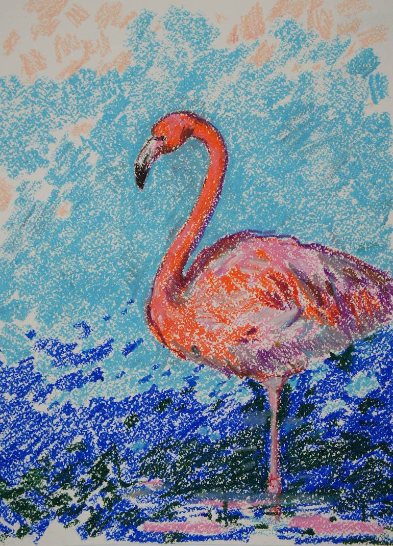 Flamingo Drawing by Elena Sanina | Saatchi Art