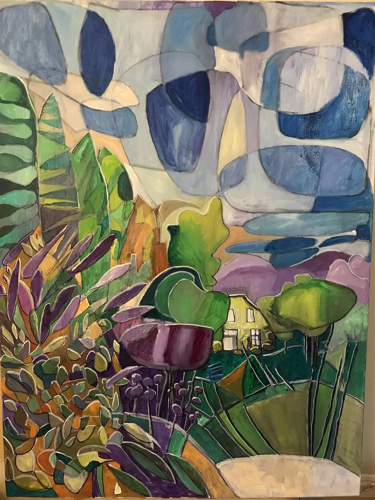 The Yellow House Painting by Jennifer Adrian | Saatchi Art