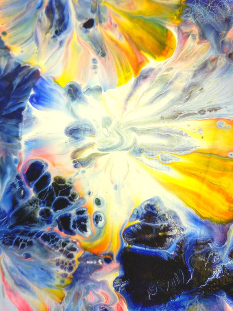 Birdbill Dayflower Painting by Bokani Tshidzu | Saatchi Art