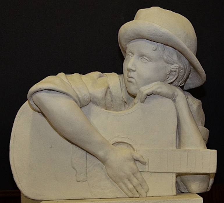 Boy with Guitar Sculpture by Lawrence J Nowlan | Saatchi Art