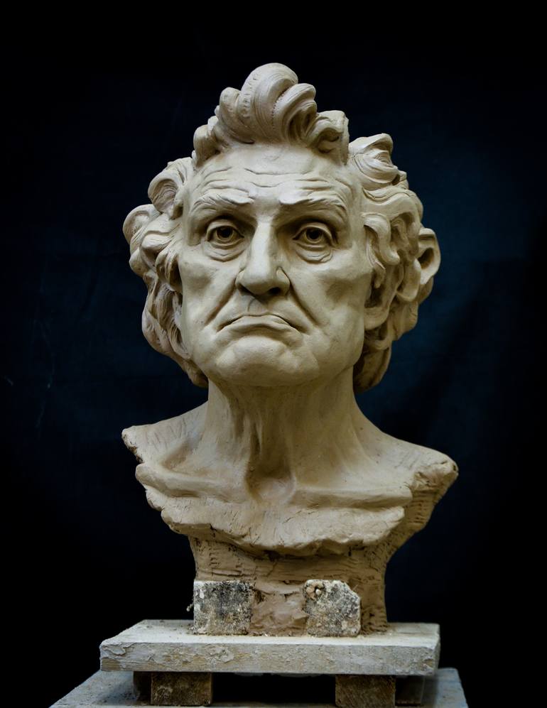 Portrait of an old man Sculpture by Sergey Gula | Saatchi Art