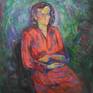 The Lady in Red Painting by Ragnit von Mosch | Saatchi Art
