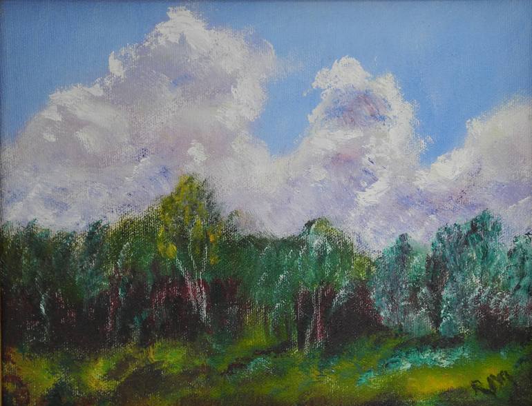 Summer Clouds in Tuscany Painting by Ragnit von Mosch | Saatchi Art