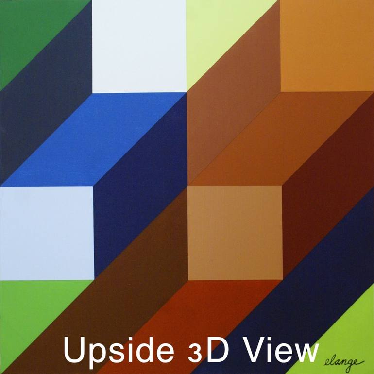 Upside 3D View Painting by Gene Lang | Saatchi Art