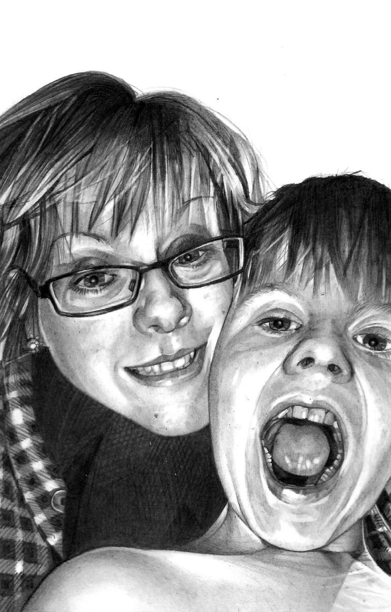 Family Portrait Drawing by jez jones | Saatchi Art