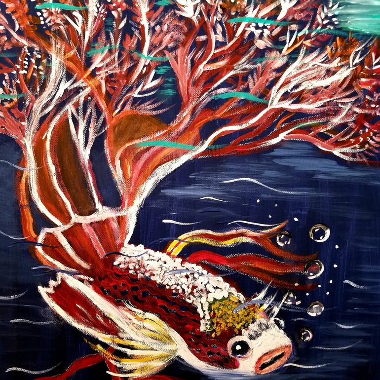 Unusual Fish Painting by Mireya Mudd | Saatchi Art