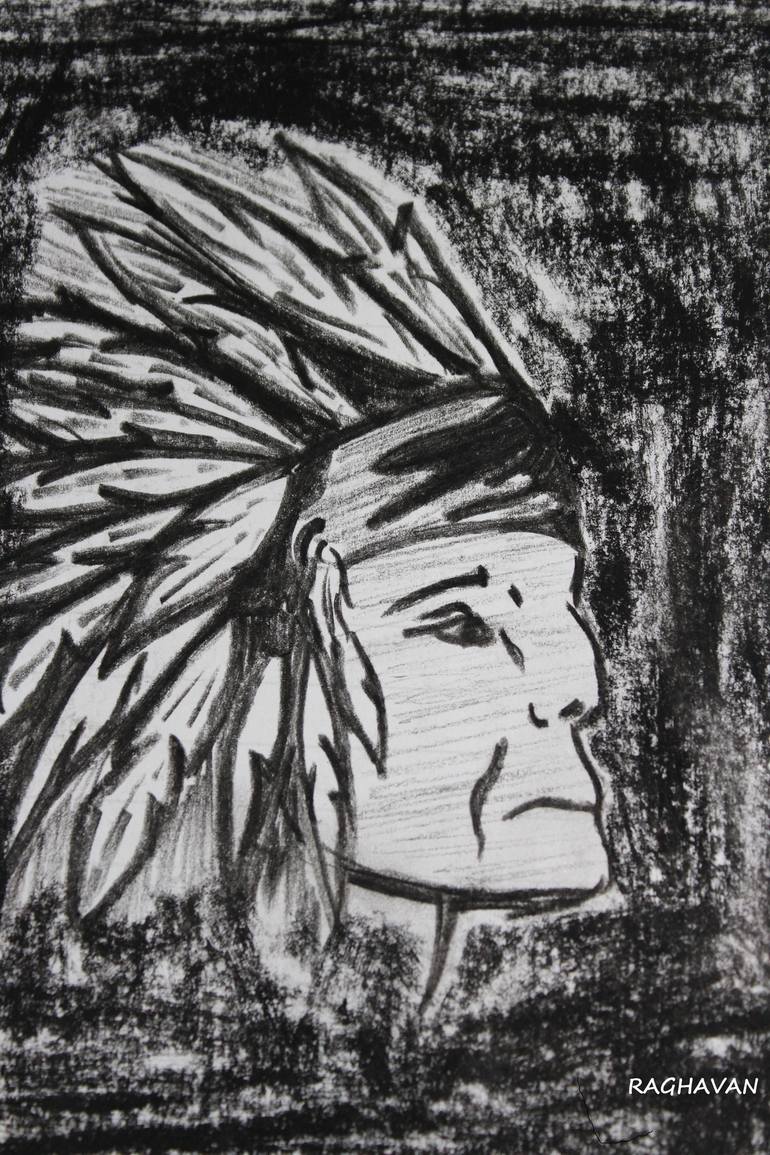 Chieftain Drawing by Raghavan Rajaram | Saatchi Art