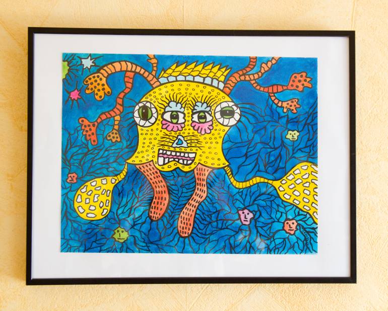 Medusa, outsider art, singular art, humor. Médée la méduse médusée ...