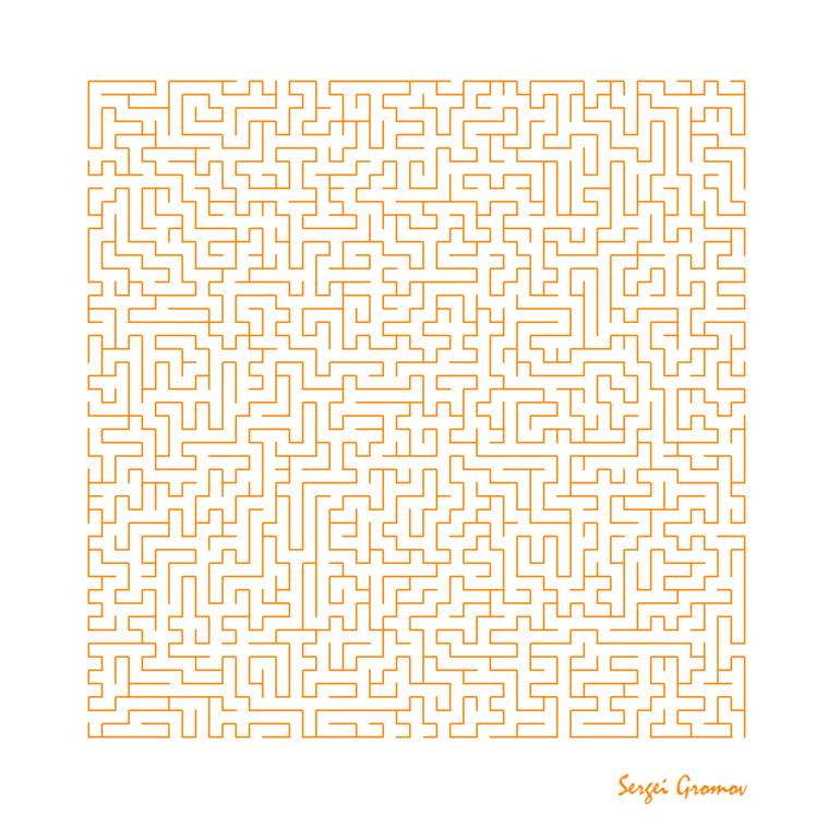 Orange Labyrinth II Painting by GROMOV ART | Saatchi Art