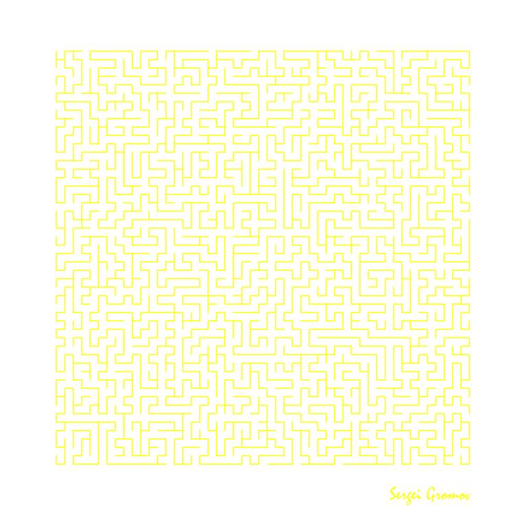 Yellow Labyrinth II Painting by GROMOV ART | Saatchi Art