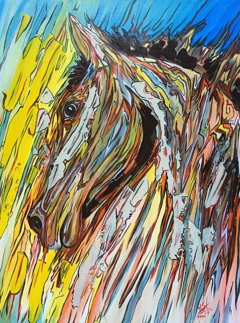 Painted Pony Painting by Nova Simons | Saatchi Art