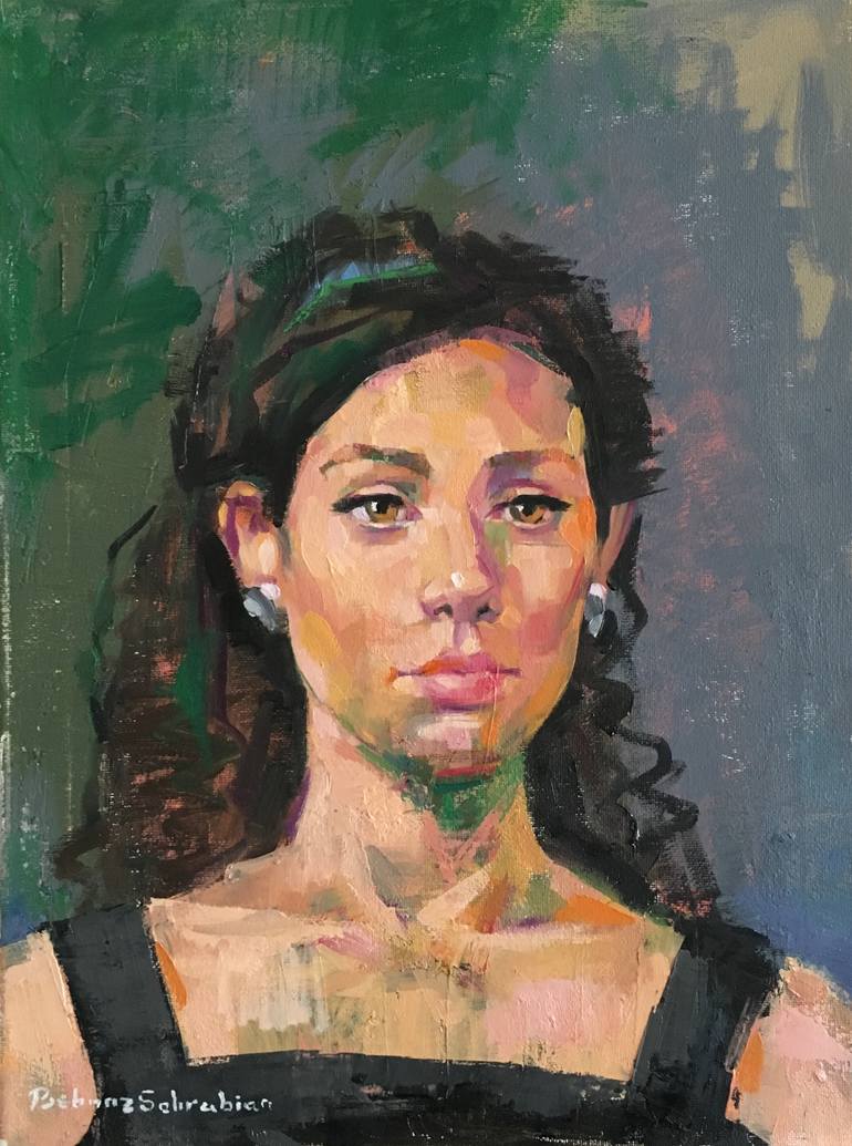 young lady#2 Painting by Behnaz Sohrabian | Saatchi Art