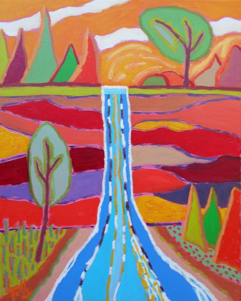 Waterfall Number One Painting by William Tully | Saatchi Art