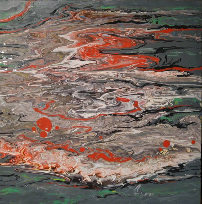 Red Tide Painting by Sandra Patterson | Saatchi Art