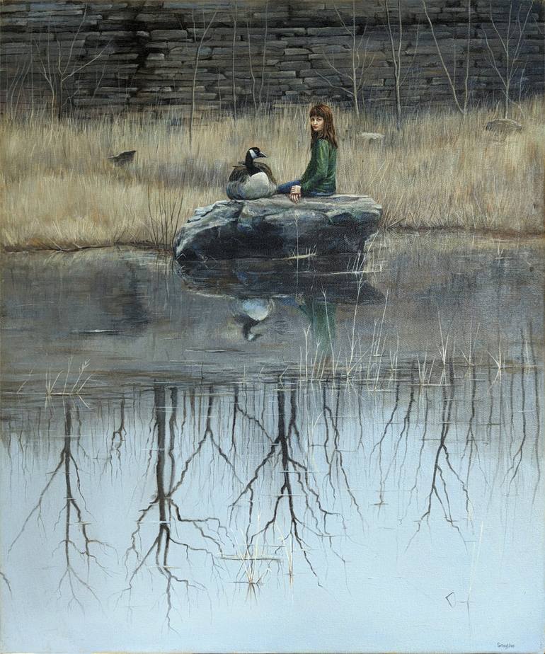 The Rock Painting by Anne Smythe | Saatchi Art