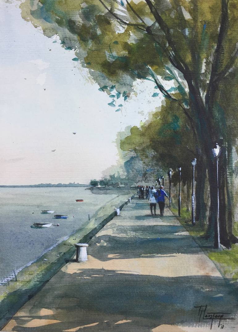 Promenade Painting by Tyl Destoop | Saatchi Art
