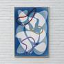 Modern Colorful Shapes Overlapping Blue Painting by Kind of Cyan ...