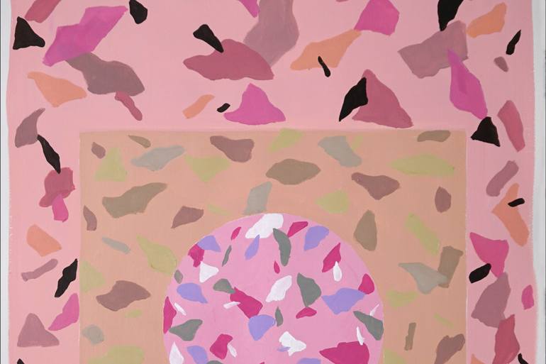 Pastel Pink Shapes Painting by Kind Of Cyan | Saatchi Art