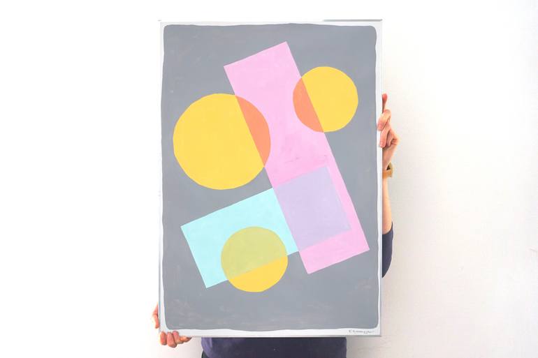 Constructivist Pastel Forms Painting by Kind Of Cyan | Saatchi Art