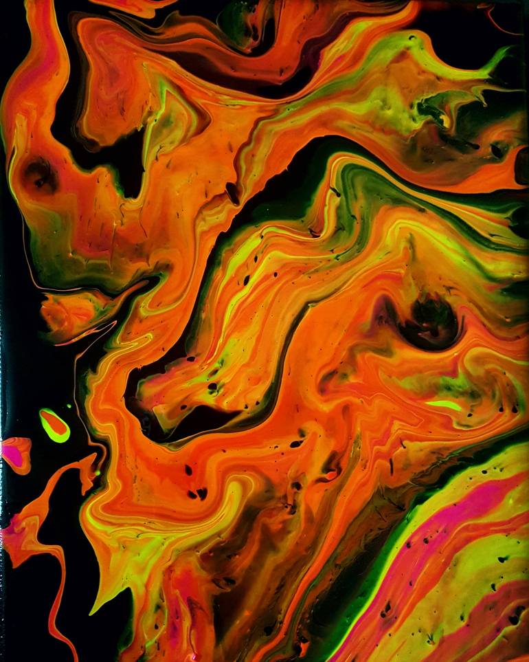 Disco Lava Painting by Jenny Tsoneva | Saatchi Art