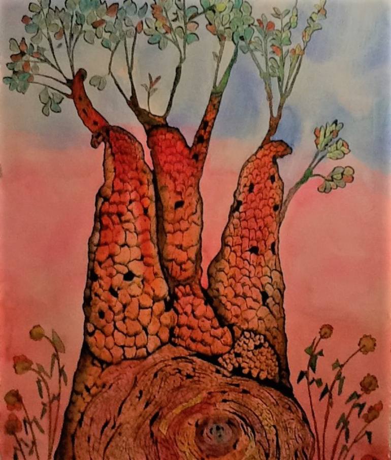 old tree Painting by robert hilger | Saatchi Art