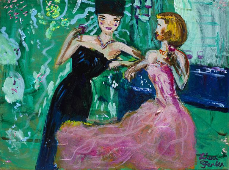 The Ladies Embark on a Cannoli-Infused Romp Painting by Lisa Ferber ...